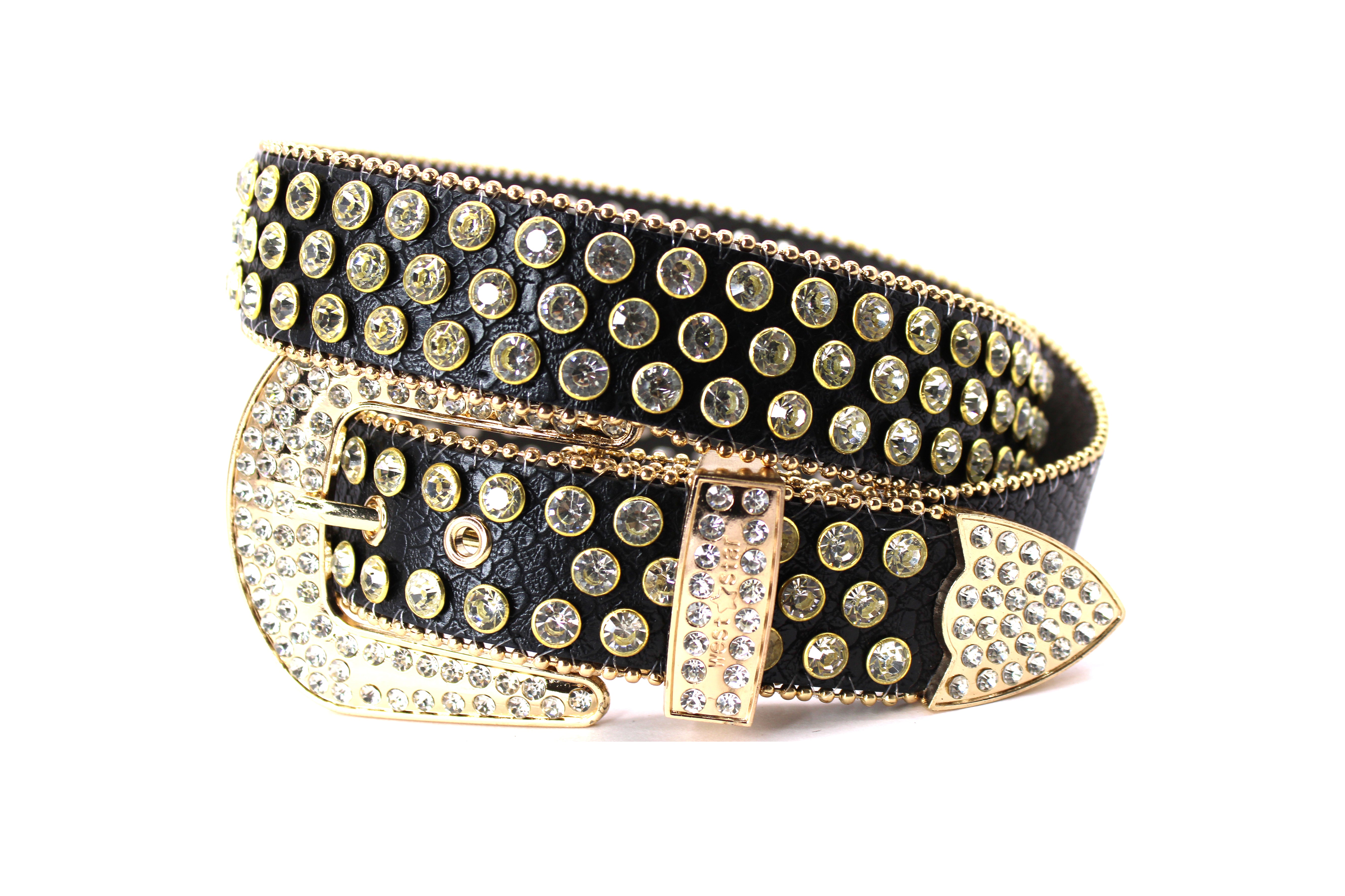 Rhinestone Belt- #005 005A 006 007 Shiny Unisex Rodeo Bling Belt -2 ...